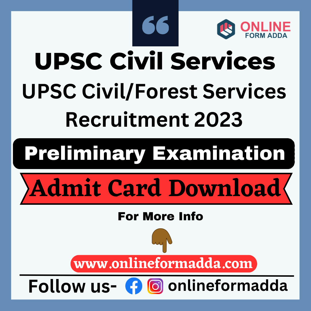 UPSC Civil Services Pre Admit Card