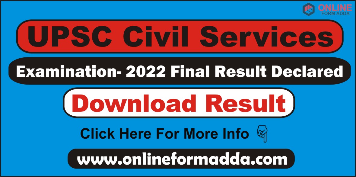 UPSC Civil Services 2022 Final Result with Marks